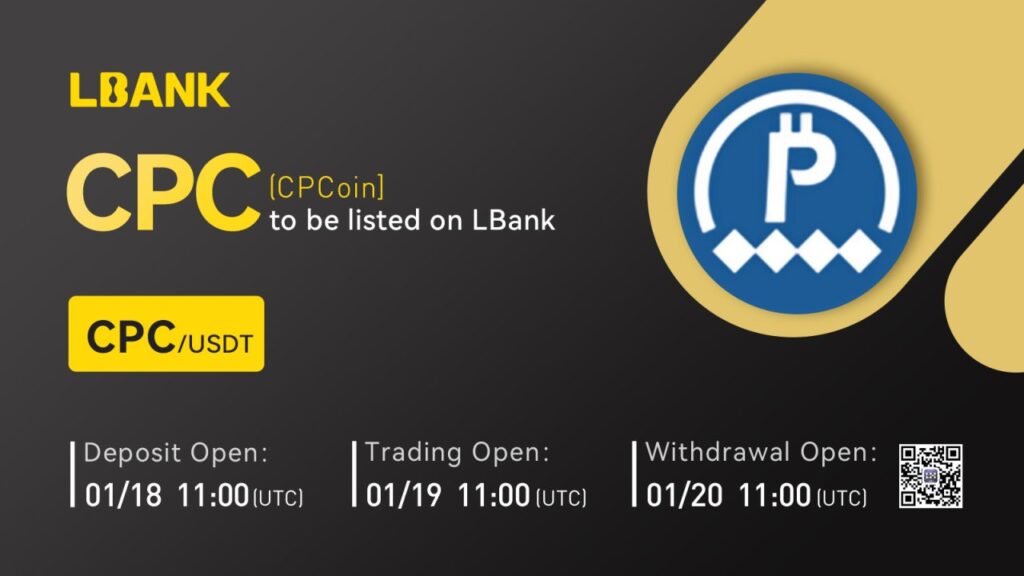CPCoin (CPC) Is Now Available for Trading on LBank Exchange – Bite Bite